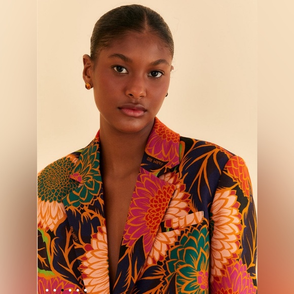 FARM Rio | Jackets & Coats | Farm Rio Black Vintage Garden Cut Out ...